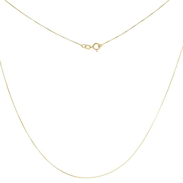 20 INCH YELLOW GOLD BOX CHAIN - Howard's Jewelry Center